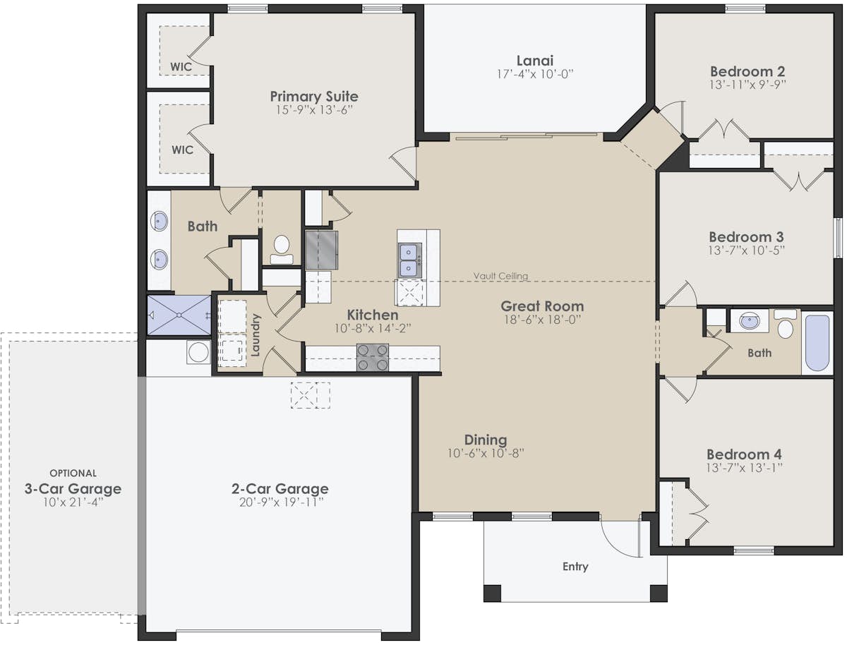 St. Augustine a 4 bedroom 2 bath home in Cape Coral Spot Lots. A New Home Community in Cape ...